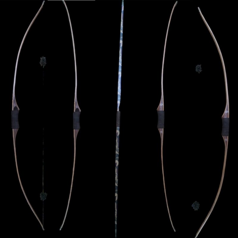 64″ RH Manitou Longbow, 57#@28″ - Kalamazoo Bow Works