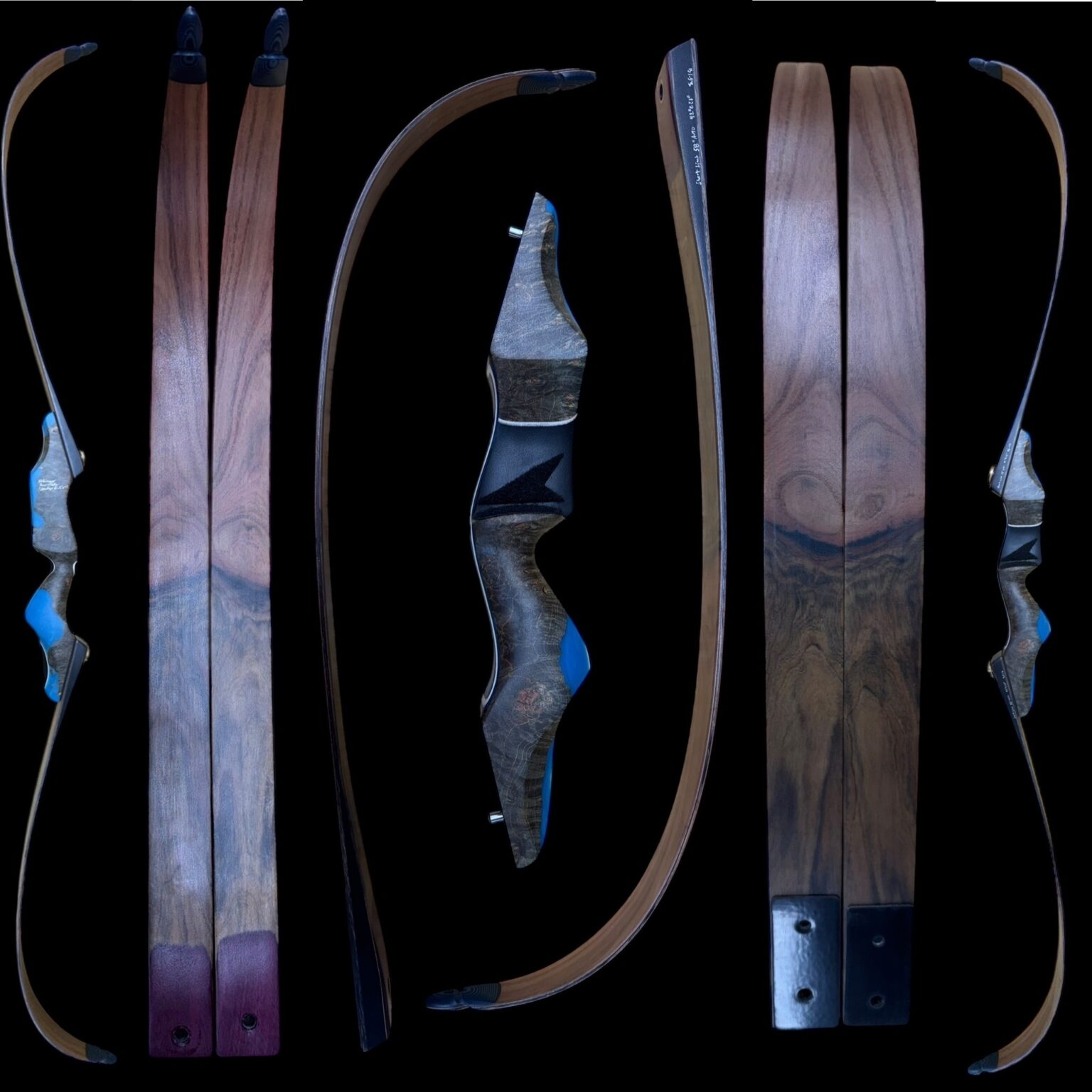 58″ RH Heritage Takedown Recurve, 42#@28″ - Kalamazoo Bow Works
